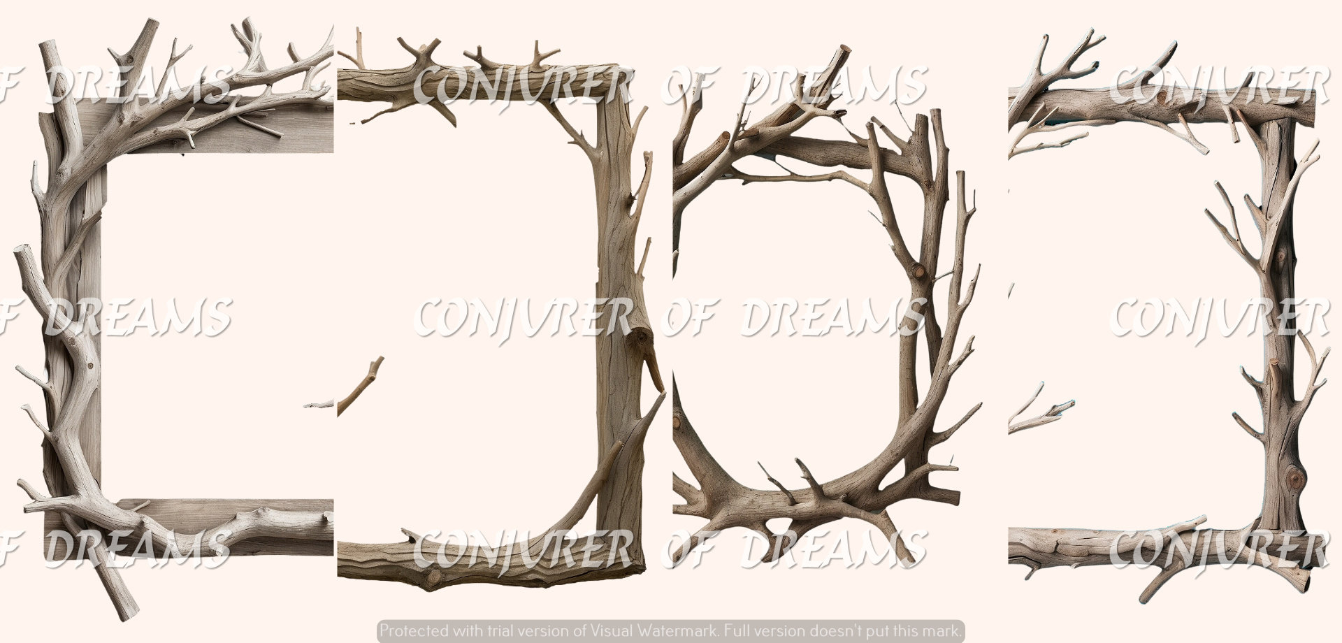 Branch Frames AI Art Digital Download Set of 4 - Etsy