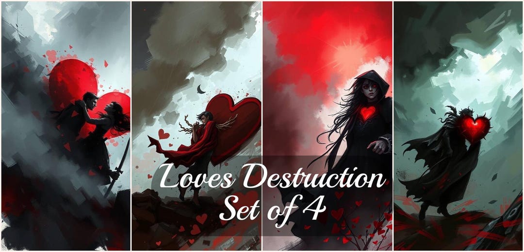 Loves Destruction Digital Download Set of 4 Images - Etsy