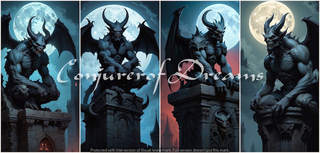 Gargoyle Protector Digital Download Set of 4 - Etsy