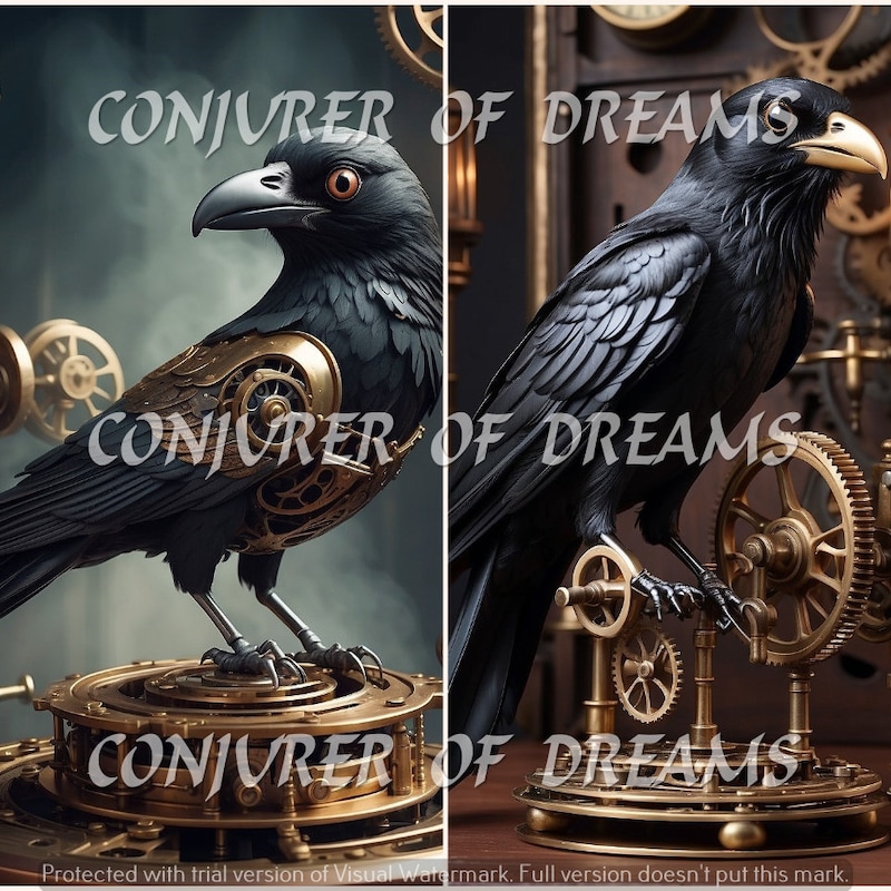 Steampunk Raven - Etsy
