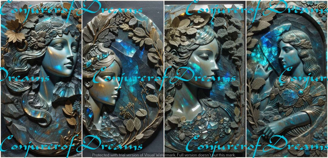 Labradorite Bas Relief Windows AI Art Digital Download Set of - Etsy