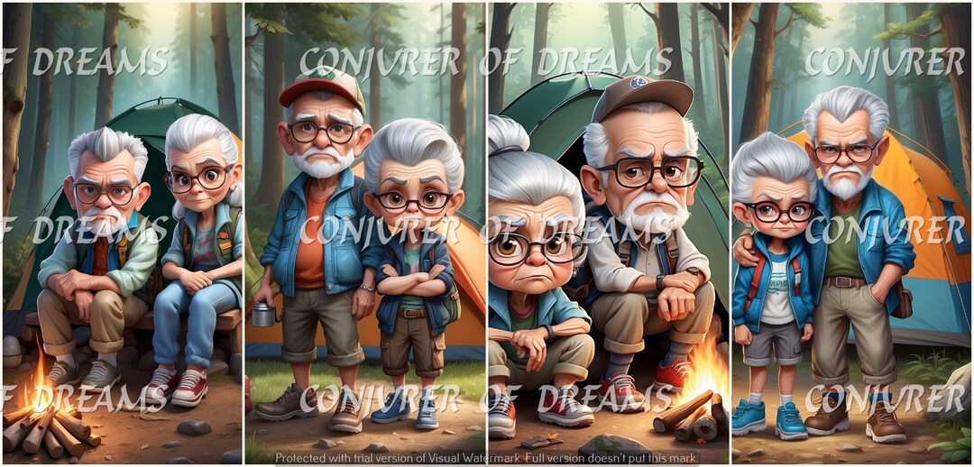 Grumpy Seniors Camping Digital Download Set of 4 - Etsy