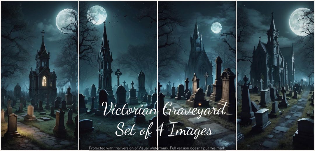 Victorian Graveyard Digital Download Set of 4 - Etsy
