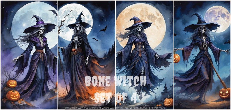 Bone Witch Art Digital Download Set of 4 - Etsy