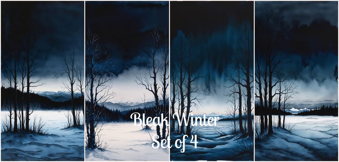 Bleak Winter Digital Download Set of 4 - Etsy