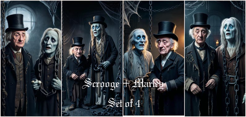 Scrooge and Marley Digital Download Set of 4 - Etsy