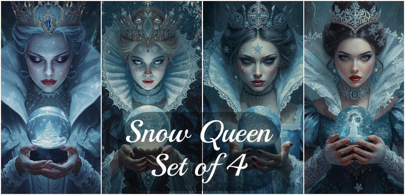 Snow Queen Digital Download Set of 4 - Etsy
