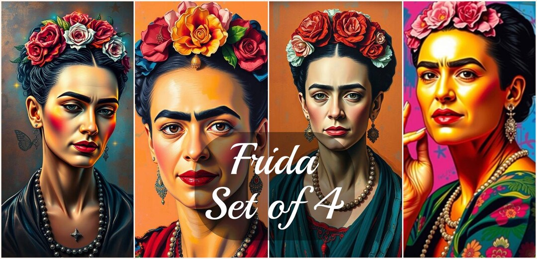 Frida Digital Download Set of 4 Full Page Images - Etsy