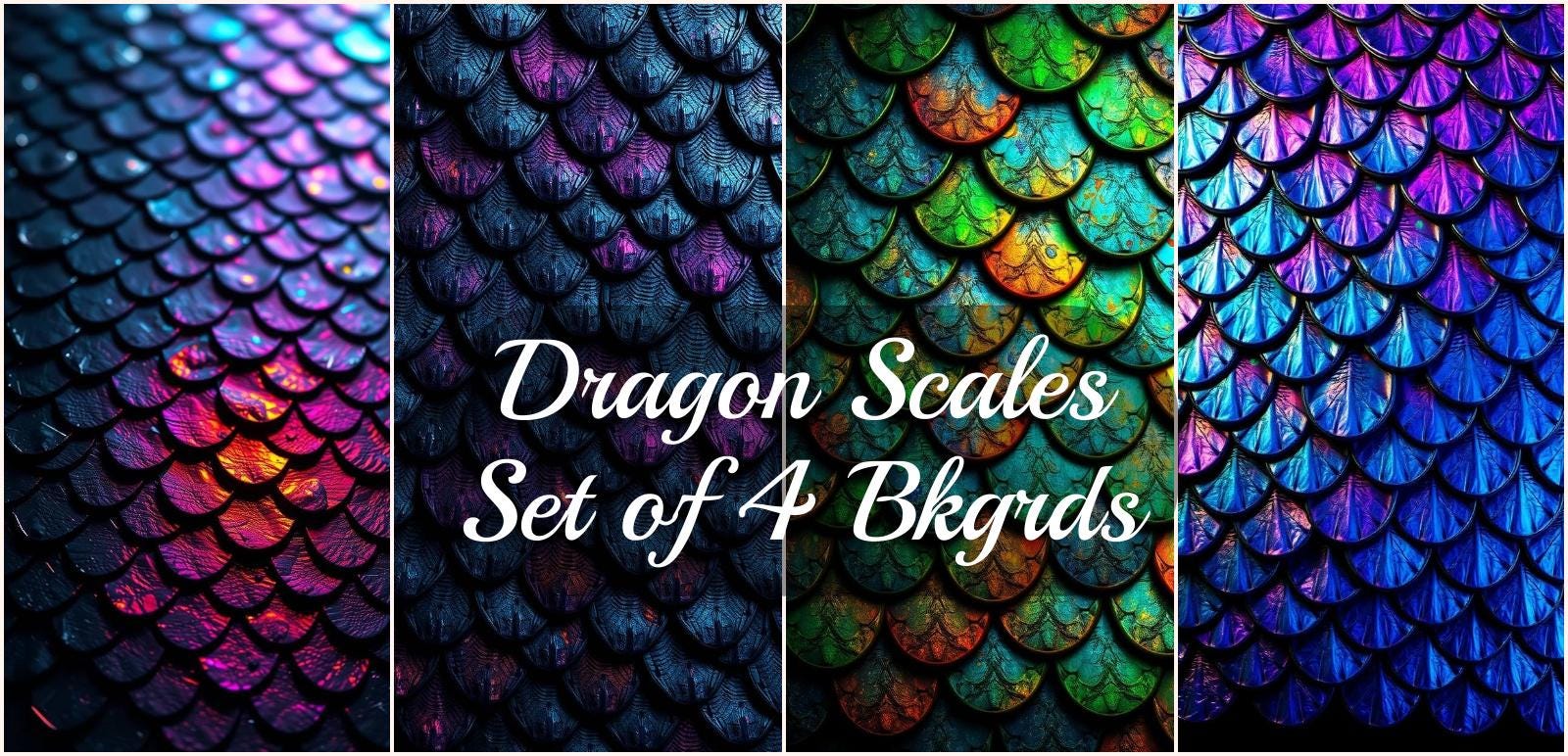 Dragon Scales Digital Download Digital Art Set of 4 - Etsy