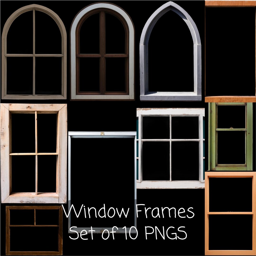Window Frames Night Digital Download Set of 10 Pngs - Etsy