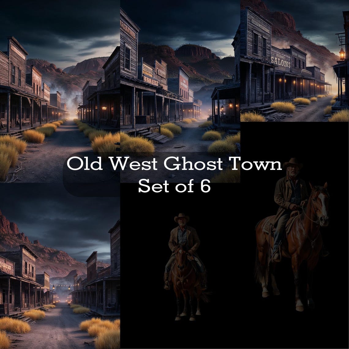 Old West Ghost Town Digital Download Set of 6 - Etsy