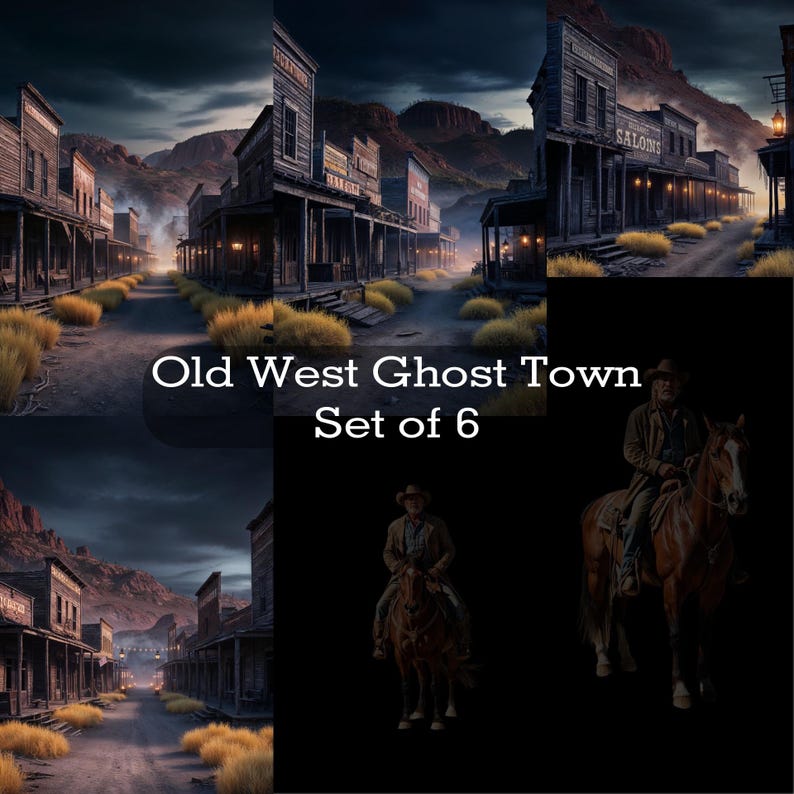 Old West Ghost Town Digital Download Set of 6 - Etsy