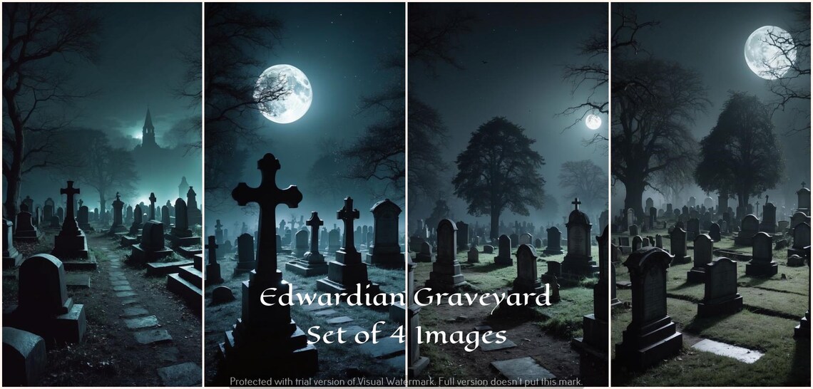 Edwardian Graveyard Digital Download Set of 4 - Etsy
