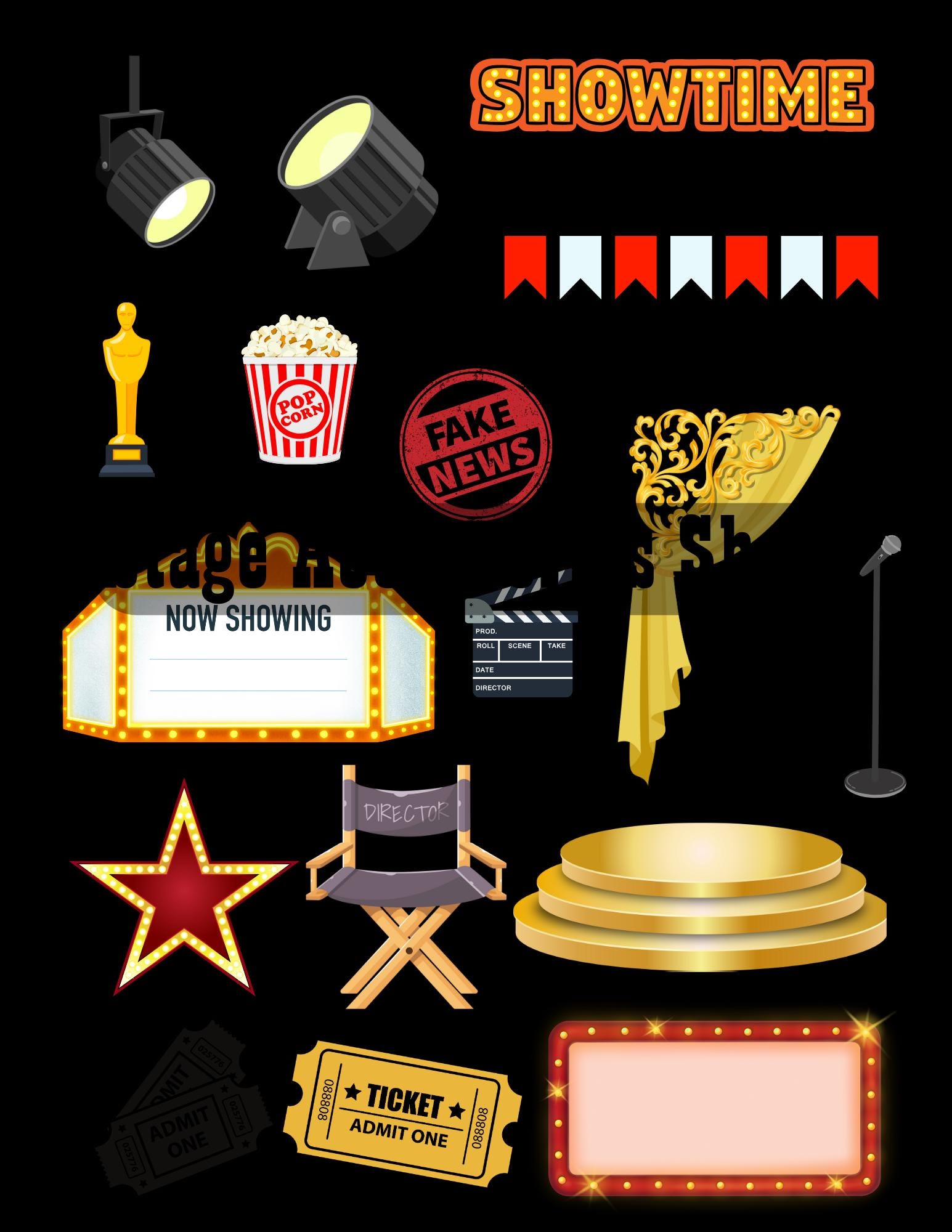 Stage Accessories Set of 2 Sheets Digital Download 17 Images - Etsy
