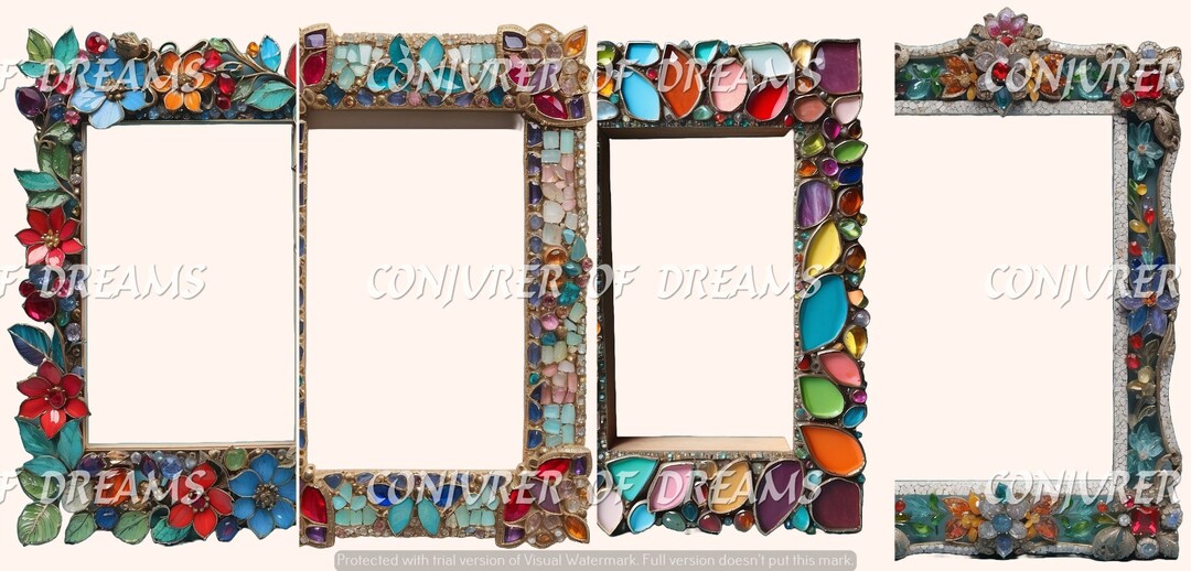 Mosaic Frames AI Art Digital Download Set of 4 - Etsy