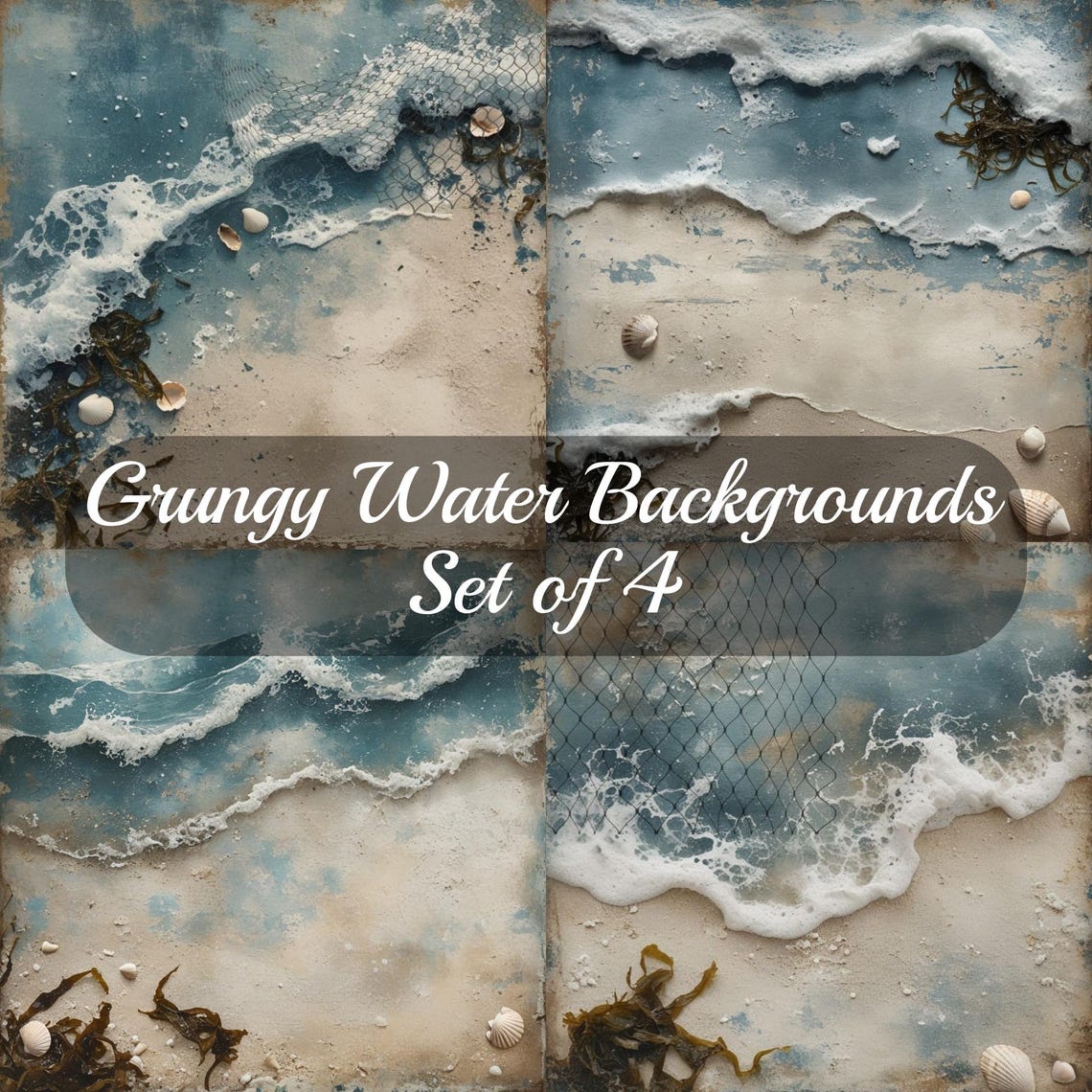 Grungy Water Background Digital Download Set of 4 - Etsy