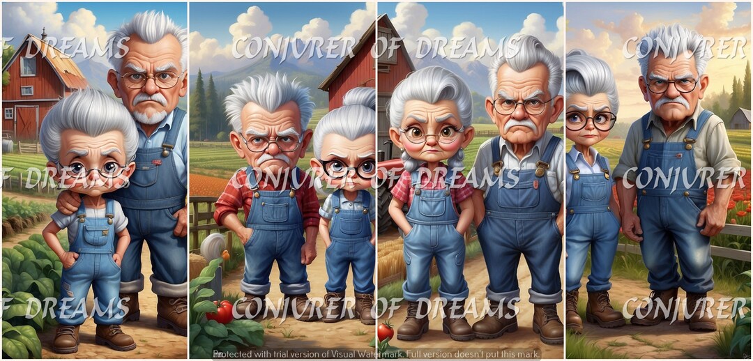 Grumpy Seniors Farmers Digital Download Set of 4 - Etsy