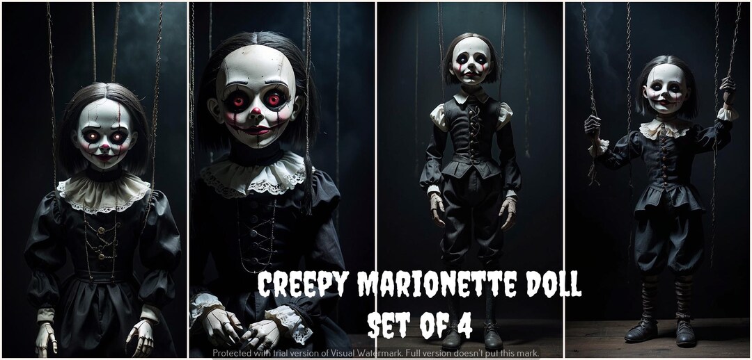 Creepy Marionette Doll Digital Download Set of 4 Images - Etsy