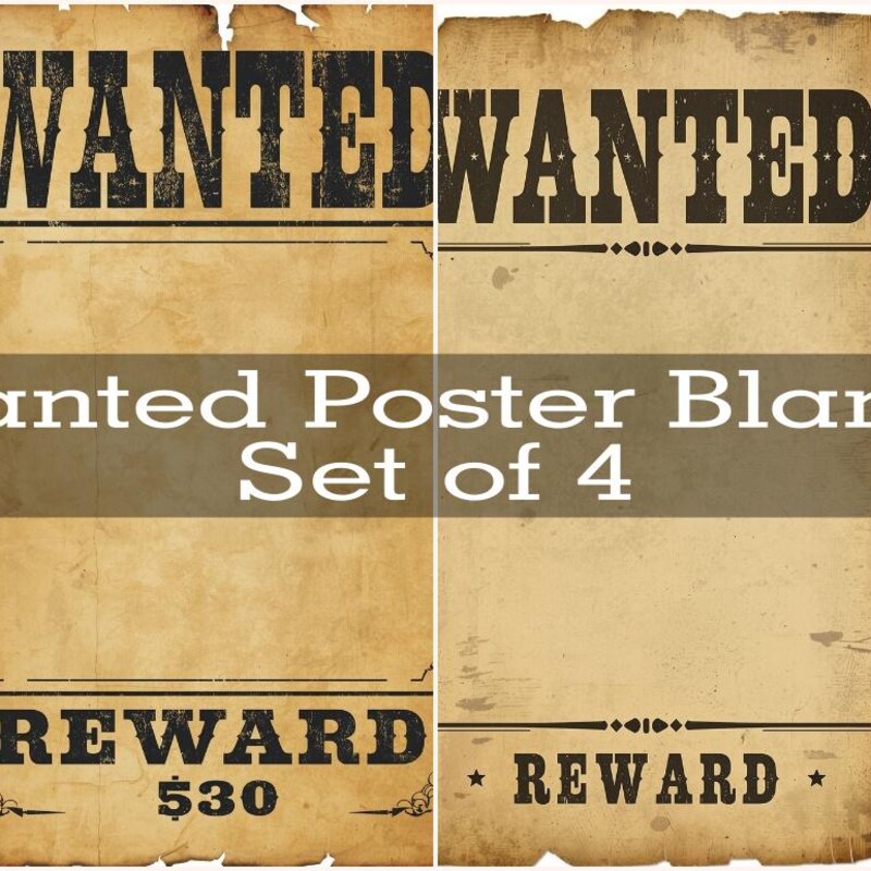 Old West Wanted Posters - Etsy