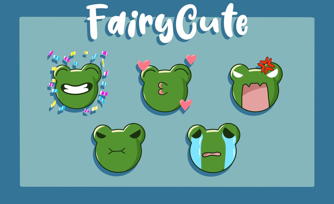 5 GREEN FROGGY EMOTES - Etsy