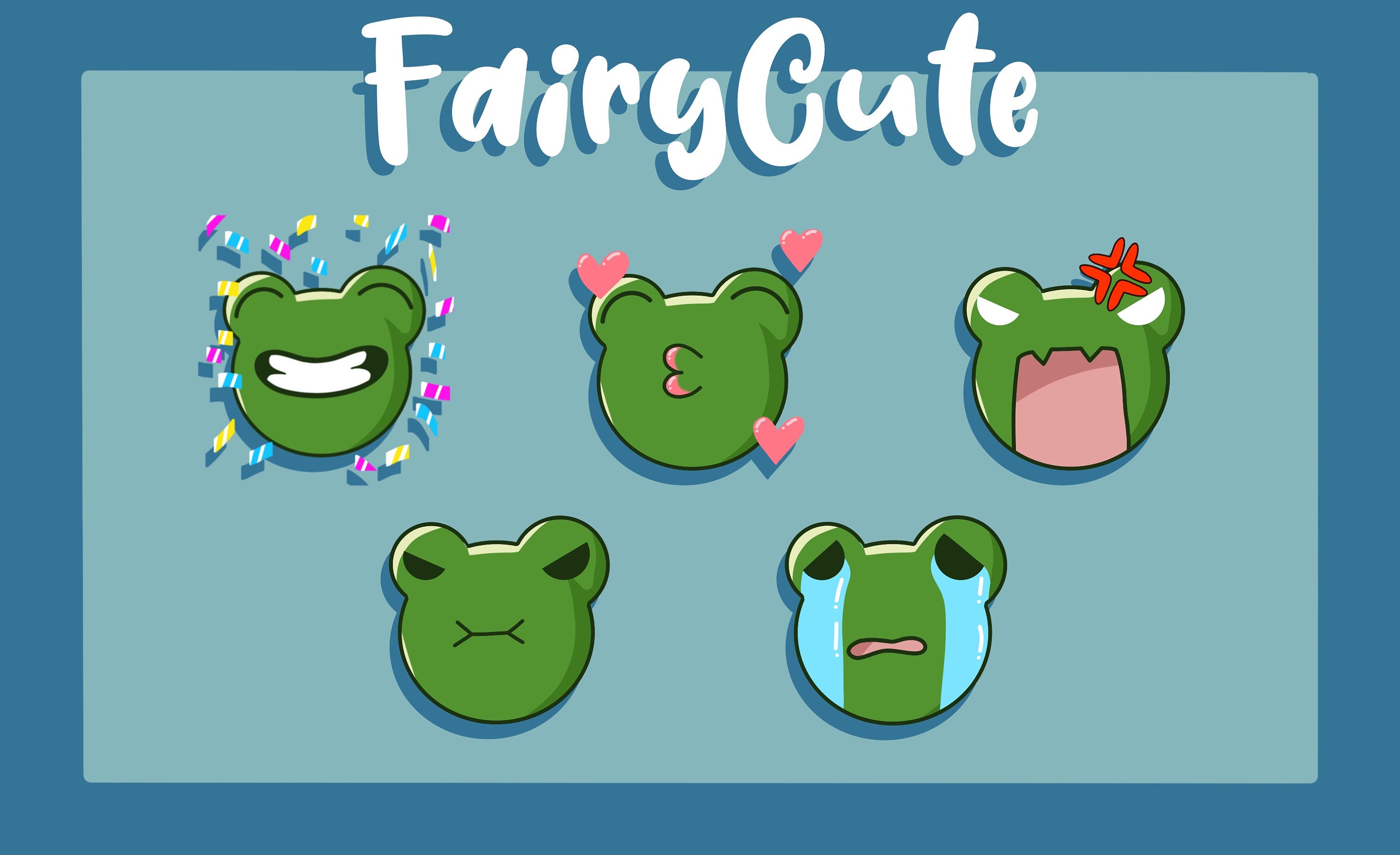 5 GREEN FROGGY EMOTES - Etsy