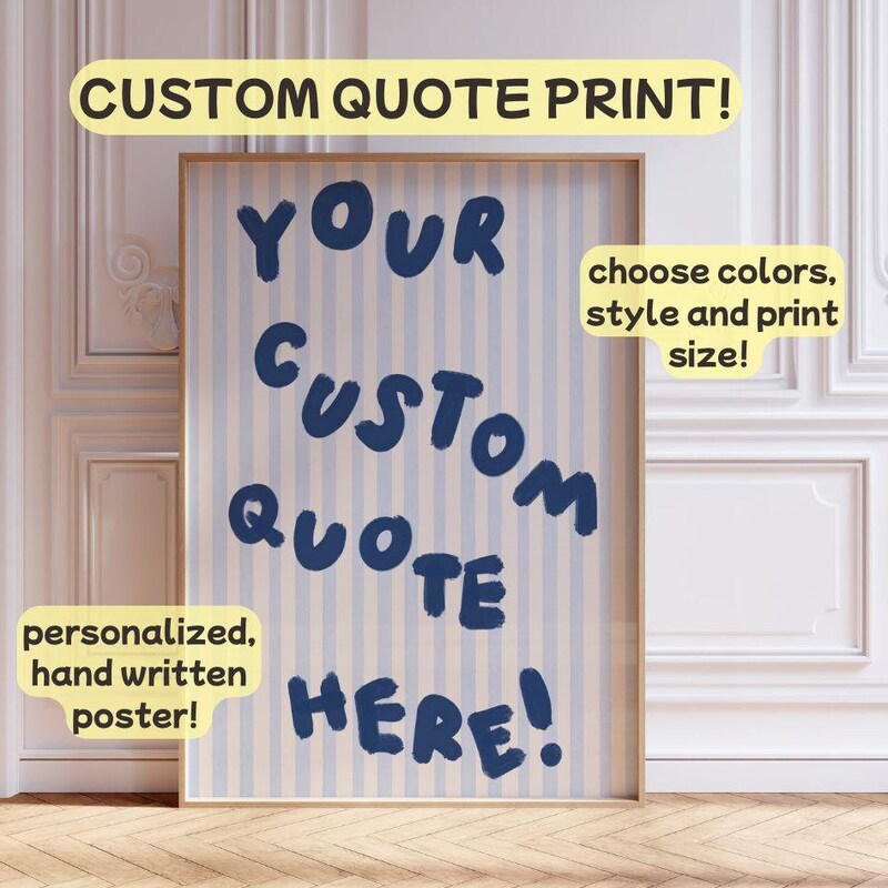 Custom Quote Poster - Etsy