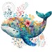 Whale Clipart, Sea Animals Clipart - Under the Sea Pngs, Watercolor Sea ...