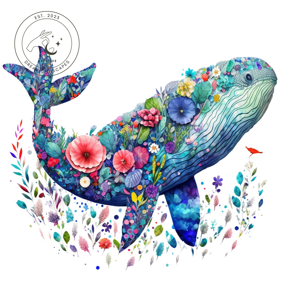 Whale Clipart, Sea Animals Clipart - Under the Sea Pngs, Watercolor Sea ...