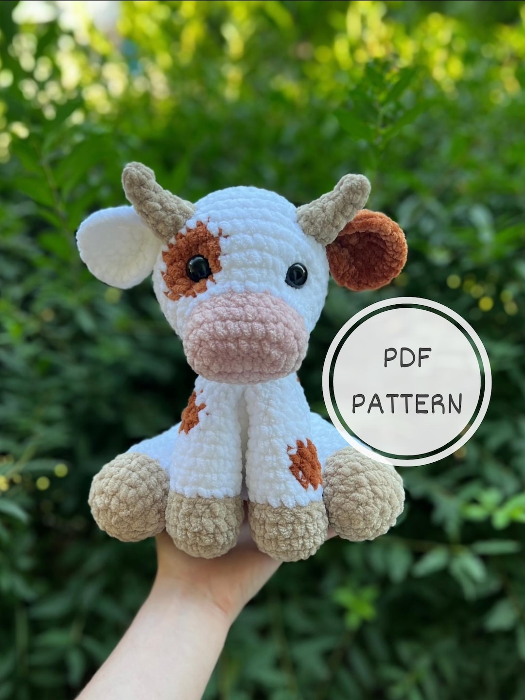 Crochet Cow Amigurumi Pattern | Cow Crochet Pattern | Farm Animal ...