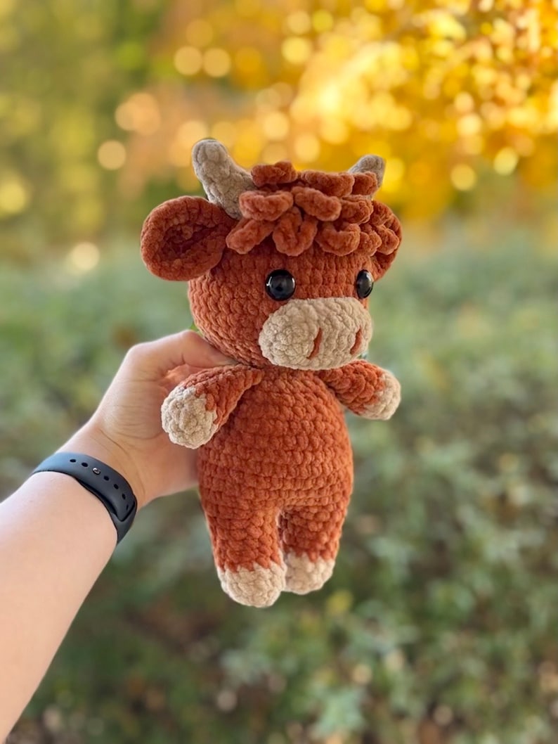 Highland Cow Plushie Highland Cow Stuffed Animal Crochet - Etsy