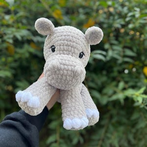 Crochet Sitting Hippo Amigurumi Pattern | Safari Animal Crochet Pattern ...