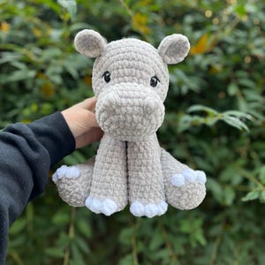 Crochet Sitting Hippo Amigurumi Pattern | Safari Animal Crochet Pattern ...