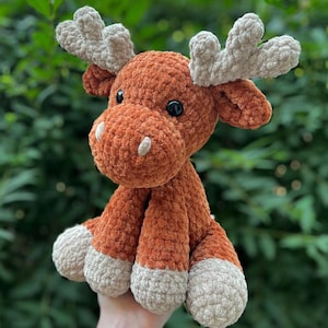 Crochet Moose Amigurumi Pattern | Moose Crochet Pattern | Woodland ...