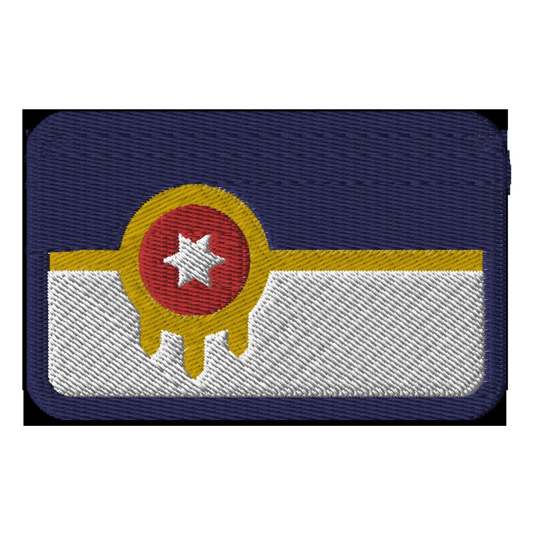 Tulsa Flag Embroidered Patches - Etsy