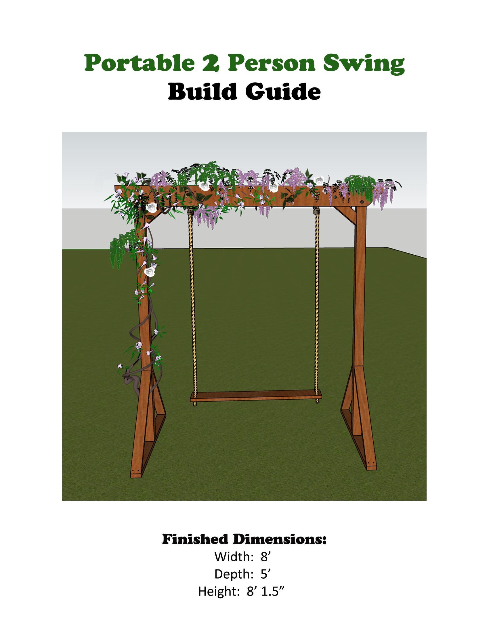 Portable 2 Person Swing Build Guide - Etsy