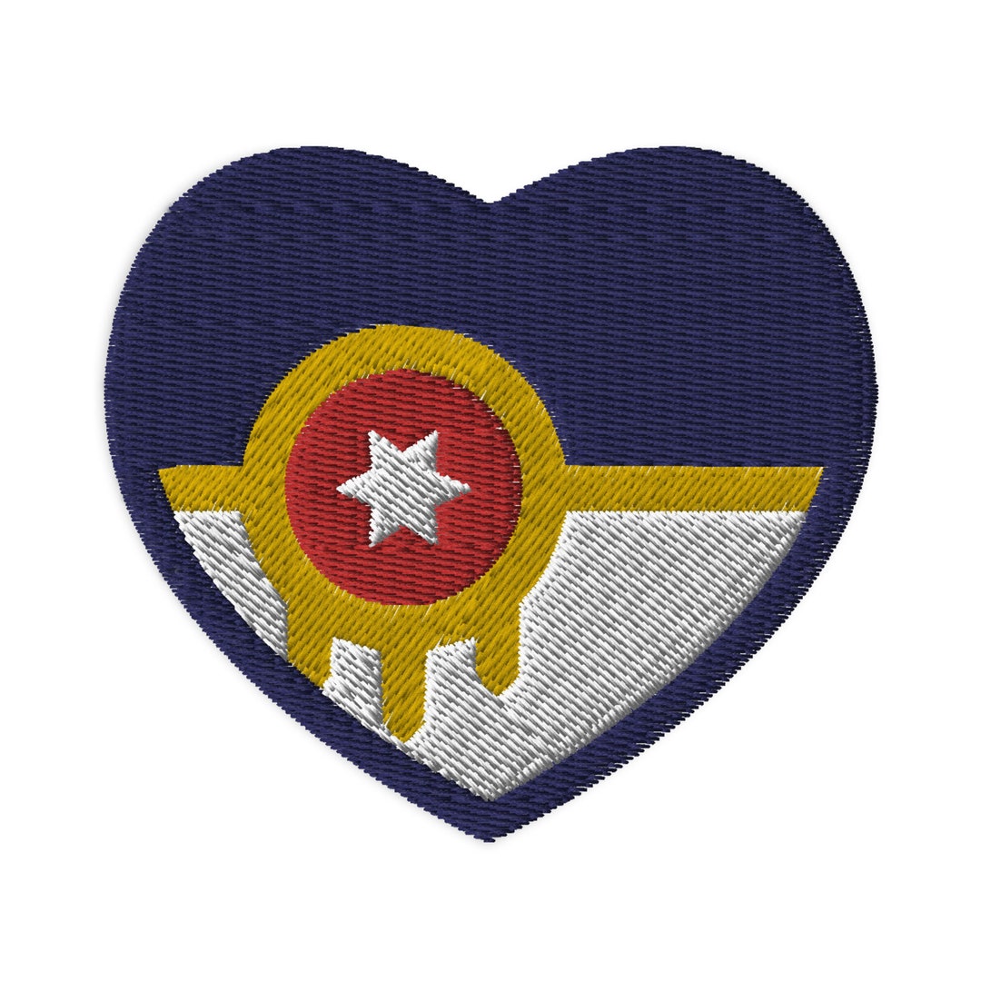 Tulsa Flag Embroidered Patches - Etsy