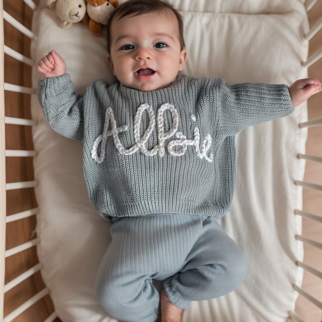 Personalized Baby Name Sweater,custom Baby Sweater With Name ...