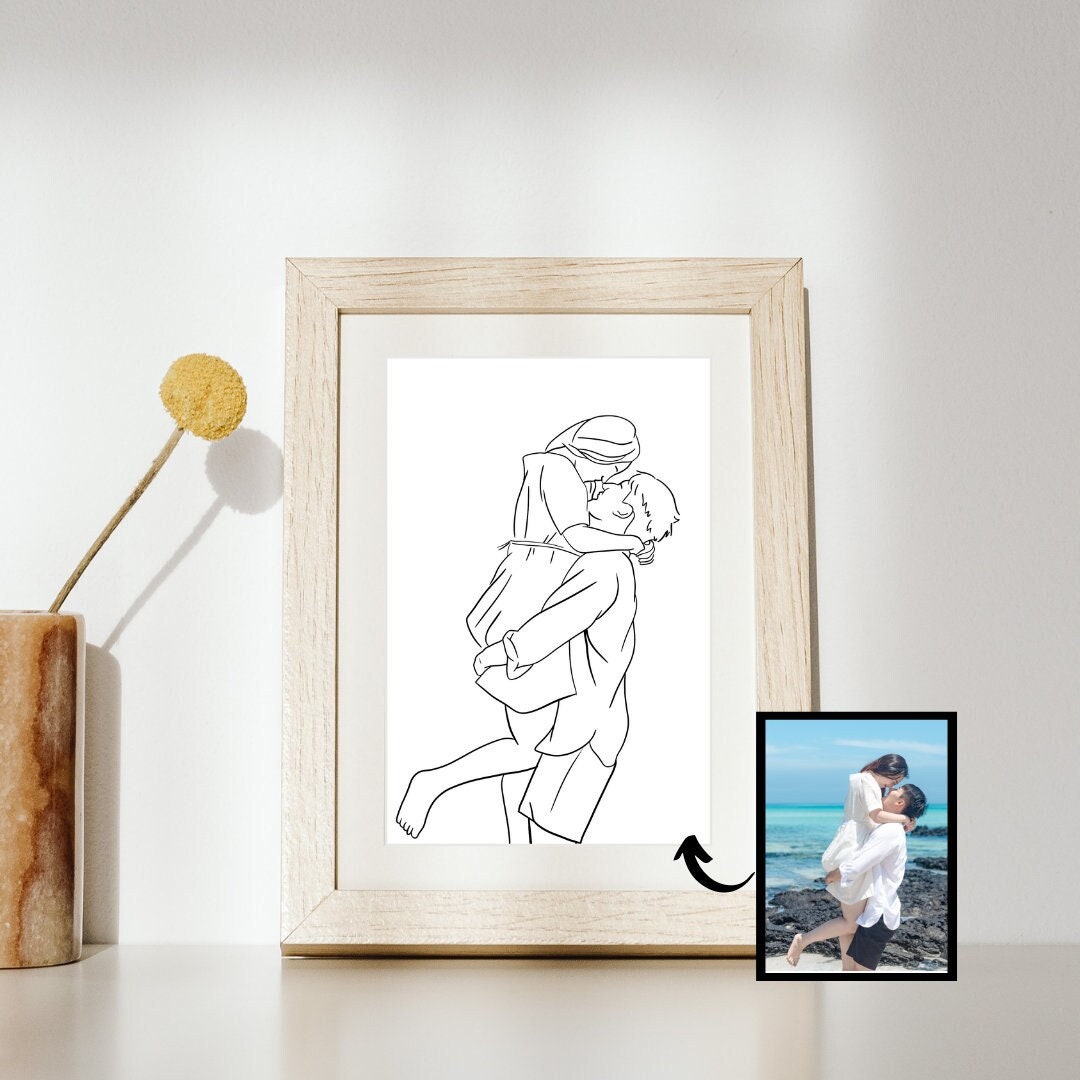 Custom Drawing, Custom Line Drawing, Personalized Drawing, Line ...