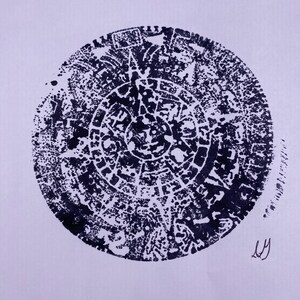 Digital 3D STL File Large Aztec Calendar Stamp - Etsy