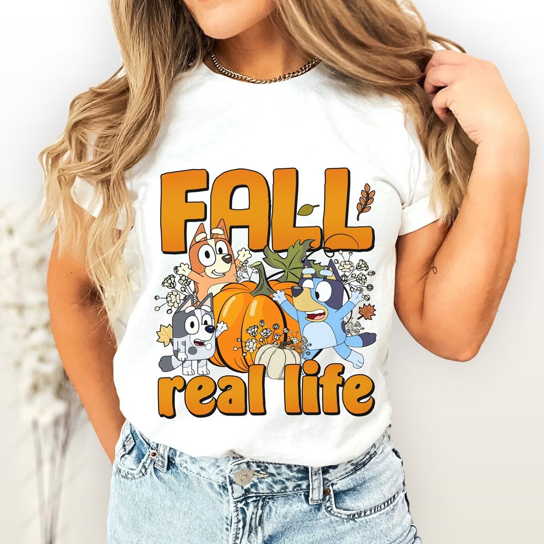 Bluey Fall Real Life Long Sleeve Bluey Fall Season Shirt - Etsy