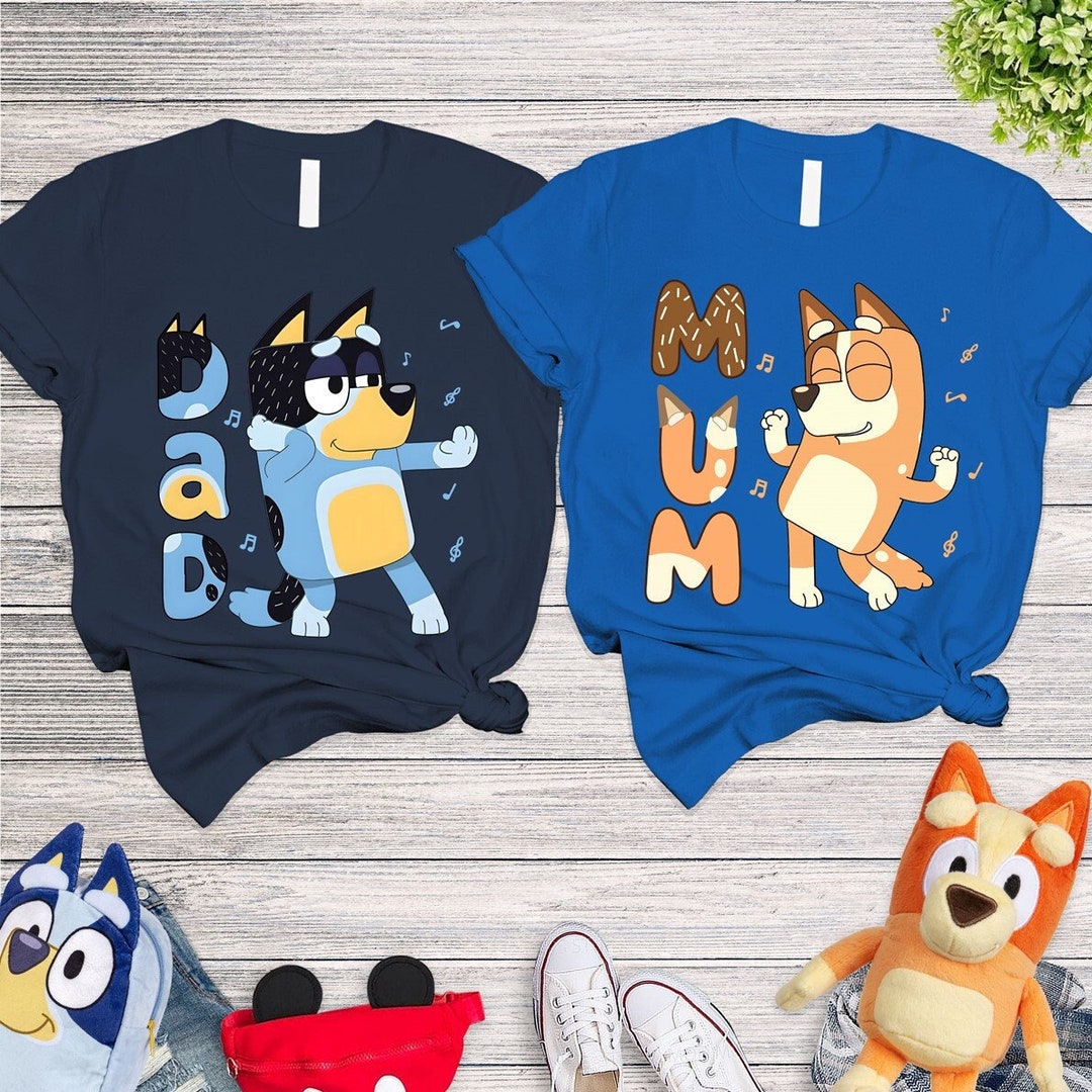 Retro Bluey Family Shirts Family Matching Shirts Bandit - Etsy