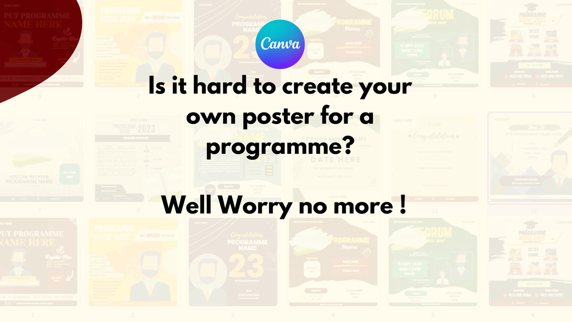 12 Customizable Poster Design Template New Editable Template - Etsy