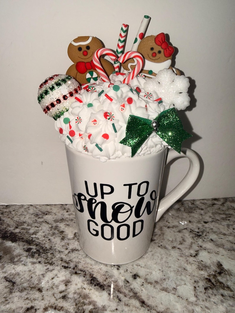 Faux Hot Chocolate Whipped Cream Candy Gingerbread Christmas Mug ...