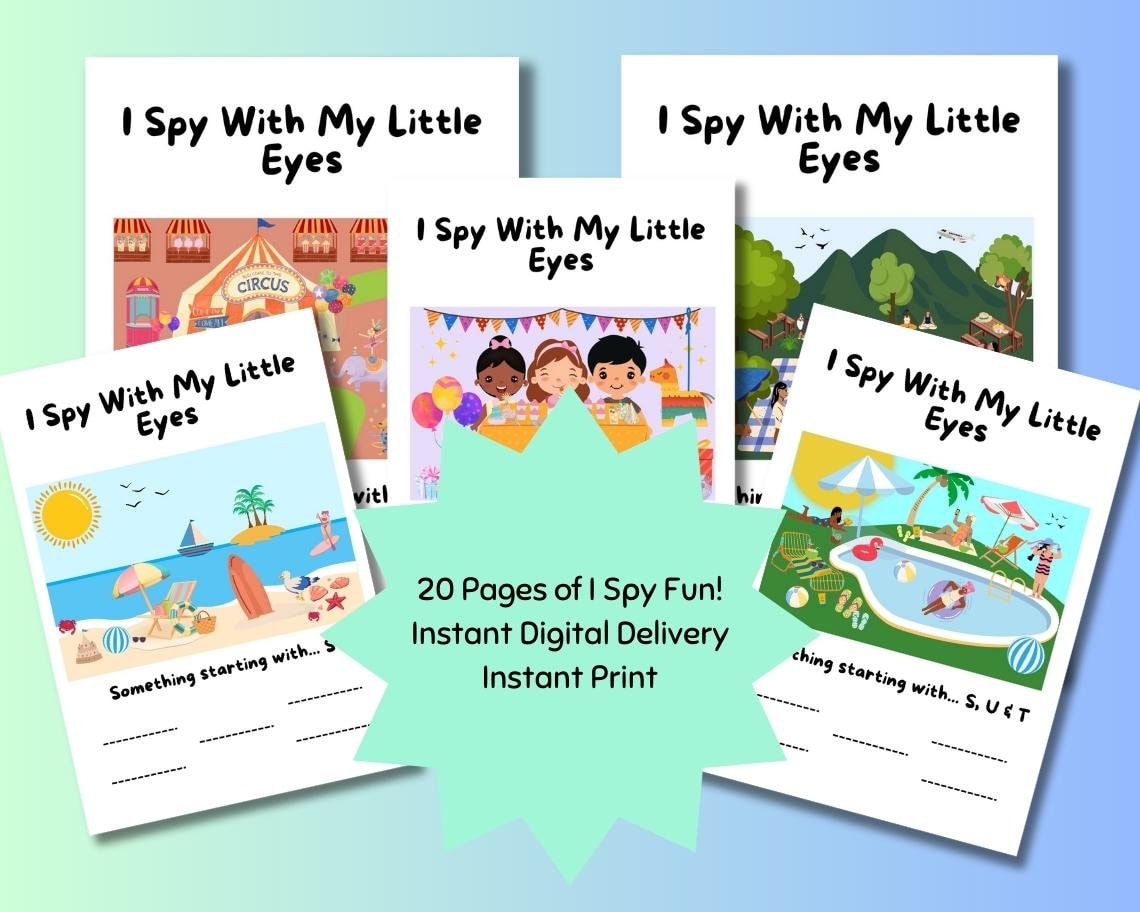 20 Printable I Spy Game for Kids | Kids Game Activity Bundle ...