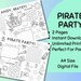 Pirate Party Activities Placemat for Kids Party | Kids Activity ...