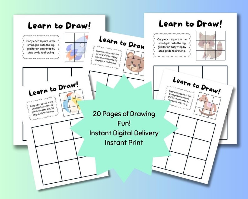 20 Printable Activities for Kids Drawing Activity Bundle Printable ...