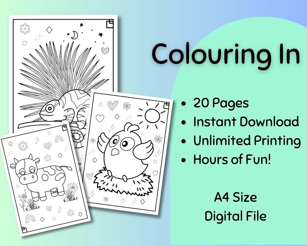 20 Printable Activities for Kids | Animal Colouring Activity Bundle ...