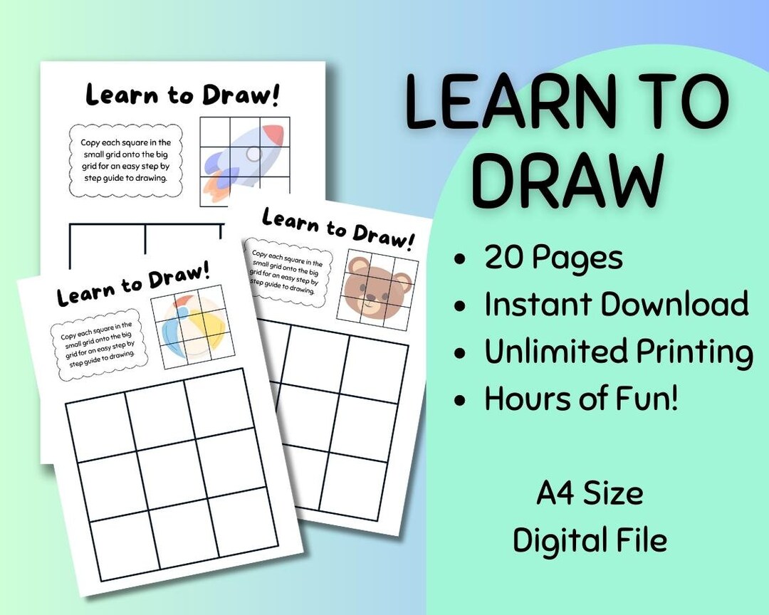 20 Printable Activities for Kids | Drawing Activity Bundle | Printable ...