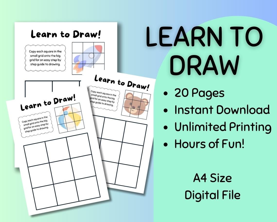 20 Printable Activities for Kids | Drawing Activity Bundle | Printable ...