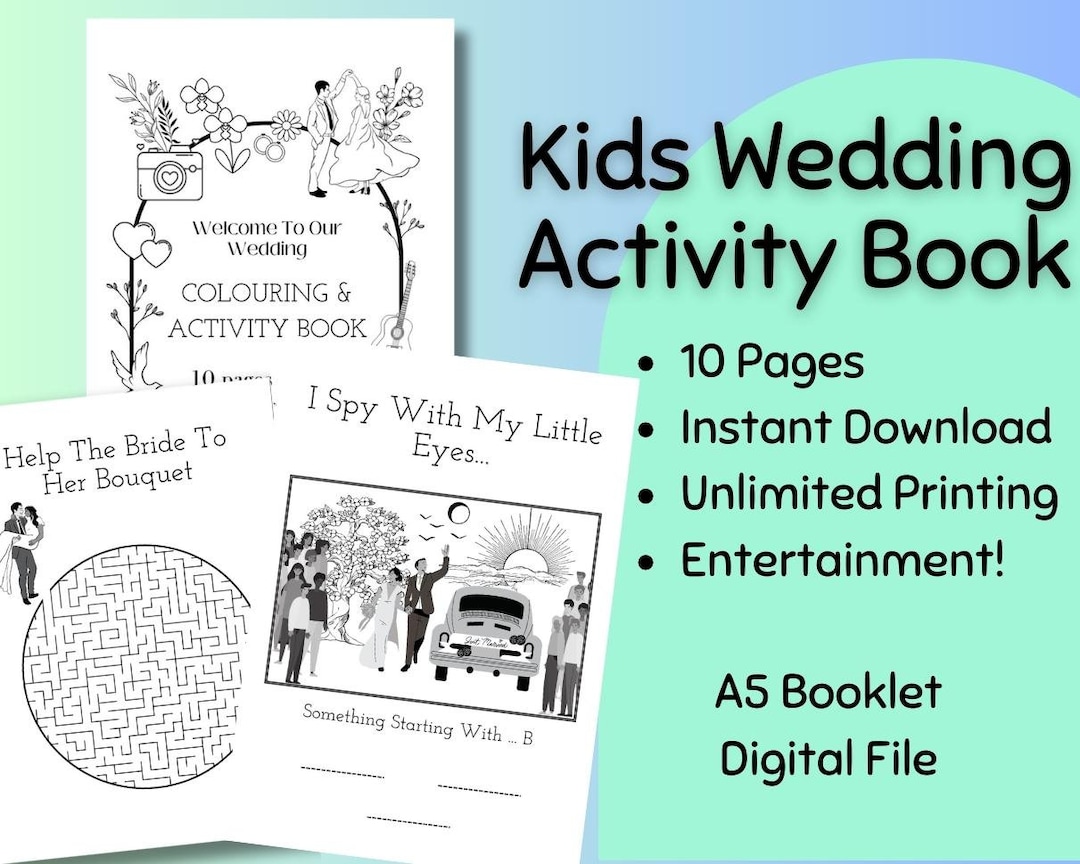 Personalised Wedding Activity | Printable - Instant Download | Kids ...